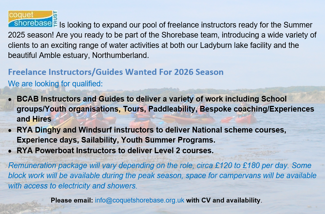 Freelance Instructors/Guides Needed For 2026 Season - Coquet Shorebase ...